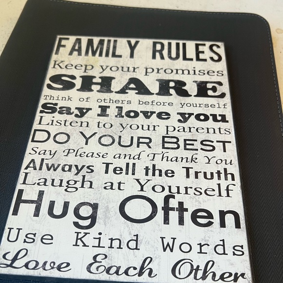 Art | Family Rules Frame Wall Decor Shares | Poshmark
